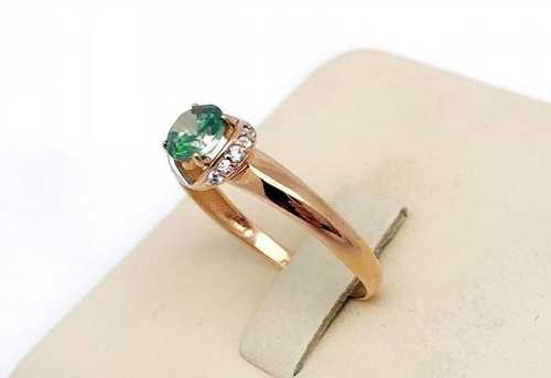Золотое кольцо с камнями 585пр. размер: 17
