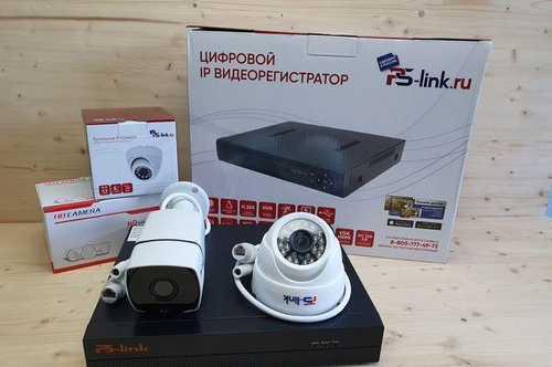 Комплект IP видеонаблюдения с 2 камерами 2MP новый