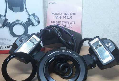 Вспышка Canon Macro Twin Lite MT-24 EX+Коробка+Акб