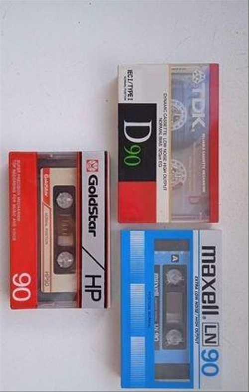 Аудиокассета новая TDK D90 Maxell LN 90 GoldStar