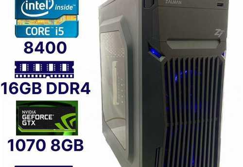 Сore i5-8400/16gb/GTX1070-8gb/ssdm.2 120+HDD/700w