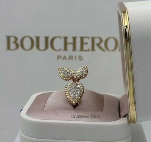 Золотое кольцо Boucheron с бриллиантами 1.15 ct