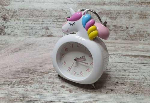 Часы будильник детский Единорог с подсветкой