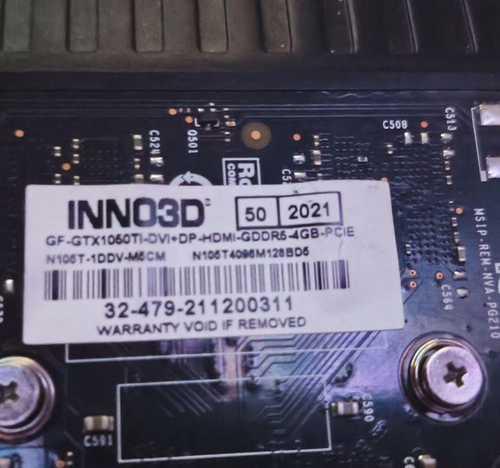 Gtx 1050 ti 4gb inno3D