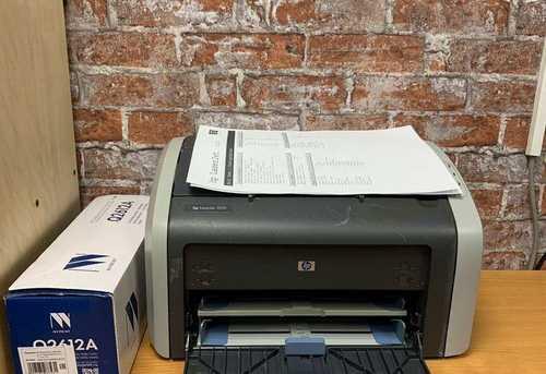 Лазерный принтер HP LaserJet 1010 + Новый картридж