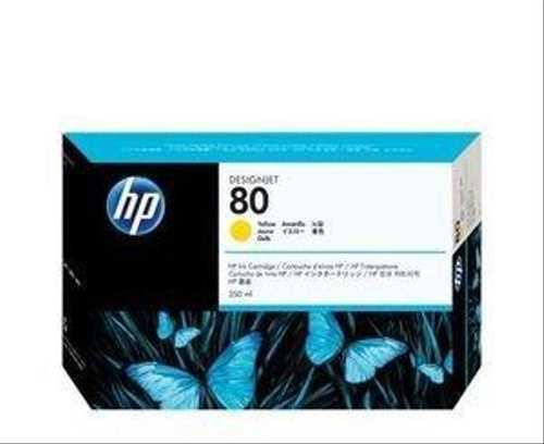 Картридж HP 80 Yellow желтый C4848A для плоттеров