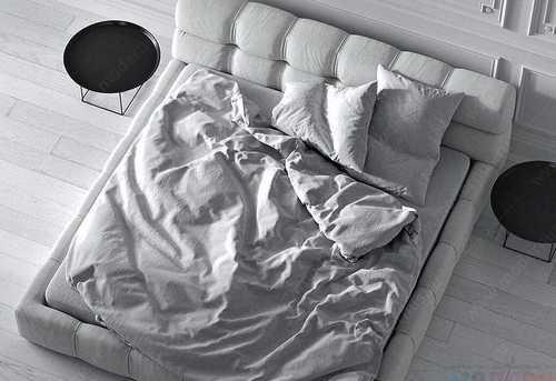 Кровать двуспальная с мягким изголовьем 160х200