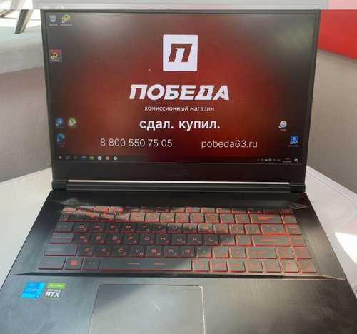 М21) Игровой ноутбук MSI Gf63 rtx 3050m