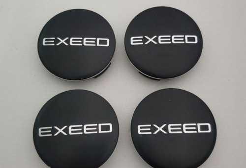 4шт колпаки Exeed для литых дисков 60мм, черные