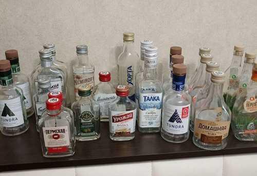 Бутылки стеклянные с пробками
