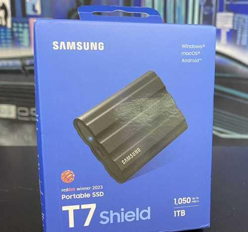 1000 гб Внешний SSD Samsung T7 Shield Black