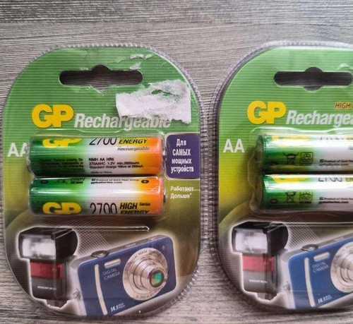 Аккумуляторные батарейки GP AA 2700/AAA 1000