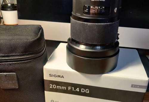 Объектив Sigma 20mm 1.4 Art Nikon