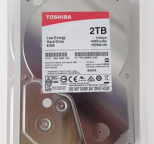 Жёсткий диск 2tb Toshiba