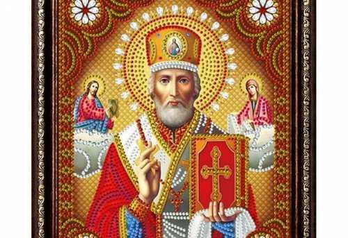 Икона алмазная мозаика "Святой Николай"