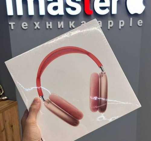 Airpods Max Pink with Red