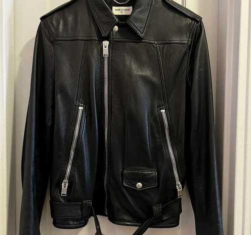 Кожаная куртка Saint Laurent Paris оригинал
