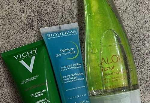 Гель пенка для умывания vichy bioderma holika