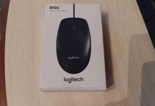 Мышка Logitech B100 for business, оптическая, USB