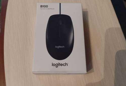 Мышка Logitech B100 for business, оптическая, USB