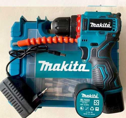 Шуруповёрт Makita 18 вольт с битами бесщеточный