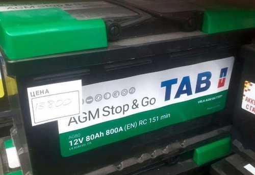 Аккумулятор TAB AGM 80 Ач / 800 А / старт-стоп