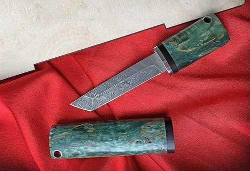 Мини-Тaнтo, клинок Дамасская сталь, рукоять и ножн