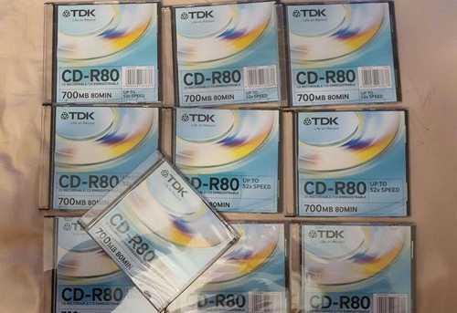 Диски CD-R80 TDK Набор 10 штук
