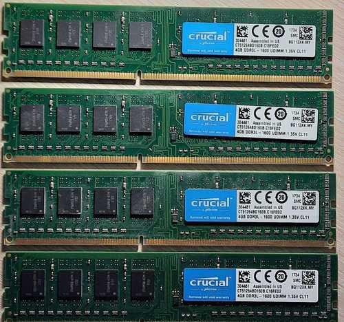 Crucial DDR3L CT51264BD160B 4Гб 1600MHz