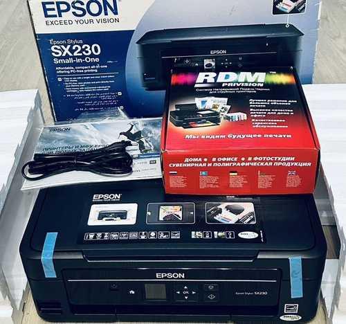 Мфу принтер Epson sx230 с снпч новый