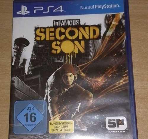 Диск на ps4 infamous second SON