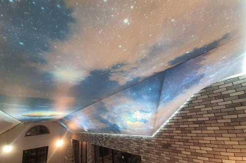 Звёздное небо в натяжной потолок 1200 звёзд