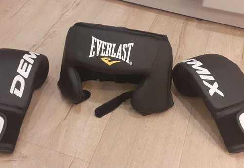 Шлем Everlast, боксерские перчатки Demix