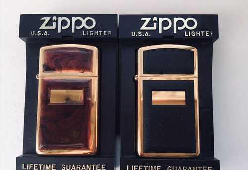 Зажигалки Zippo тонкие slim Gold Plated 1997 г