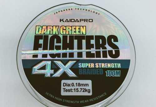 Плетенка kaida PRO fighters Dark Green 4x 100м
