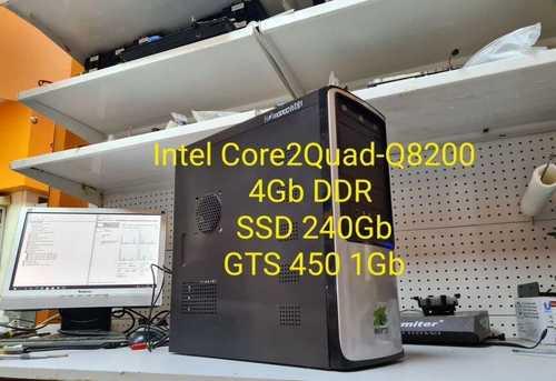 Бюджетный пк: Intel C2Q+GTS 450/4Gb DDR3/SSD 240