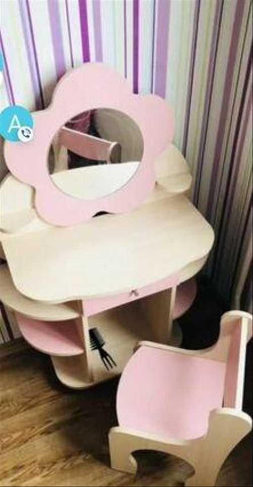 Детский туалетный столик+стул Цветочная фея