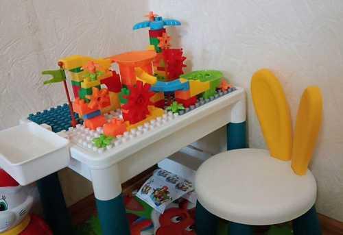 Детский стол с конструктором и стульчик Новый