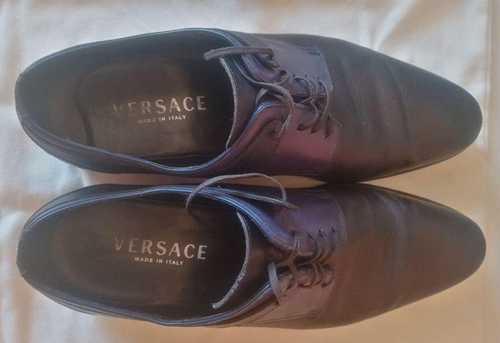 Мужские ботинки Versace синего цвета 41 размер