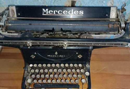 Старинная печатная машинка Mercedes