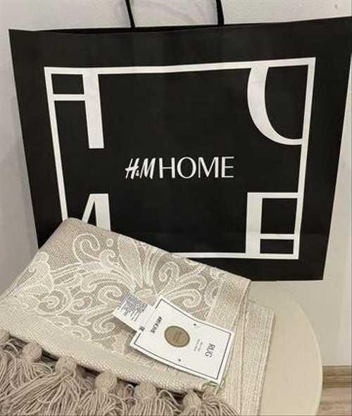 H&m коврик хлопок с кистями, салфетки, подушка