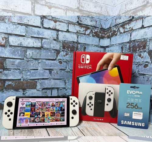 Nintendo switch Oled (Белая) picofly 64gb+256gb