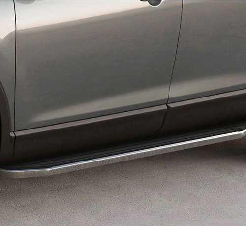 Подножки боковые пороги Hyundai Santa Fe III, 2012