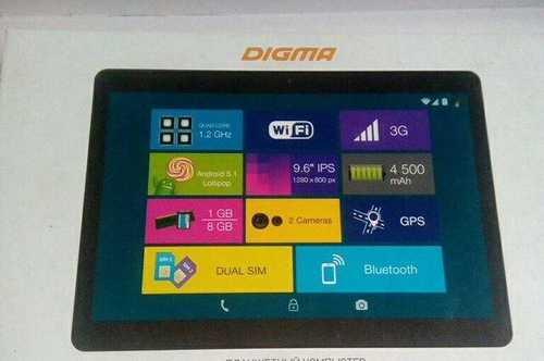 Планшет 9.5" Digma 9505 3G, 1+8Gb, 2sim,IPS экран