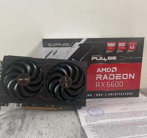 Видеокарта rx 6600 sapphire на гаранти почти новая