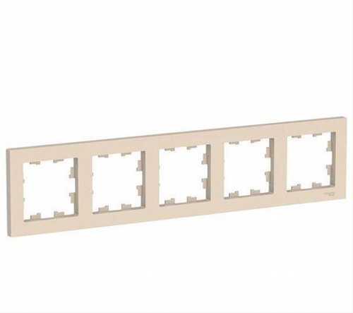 Рамка 5 постов schneider electric Atlas Design беж