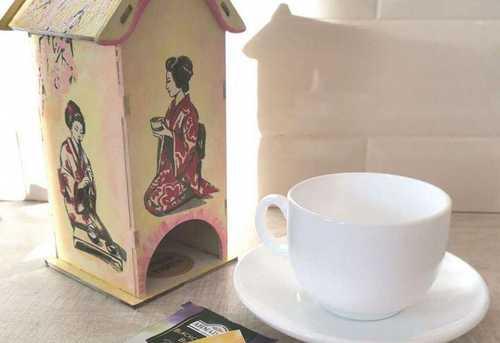 Доска разделочная хохлома, чайный домик