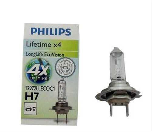 Автолампа philips H7 12V 55W Longer Life (12972LLC