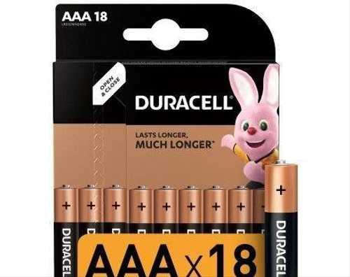 Батарейки Duracell мизинчиковые ааa LR03 (18 штук