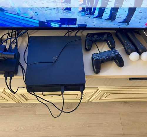 Sony playstation 4 slim 500gb  vr Полный комплект